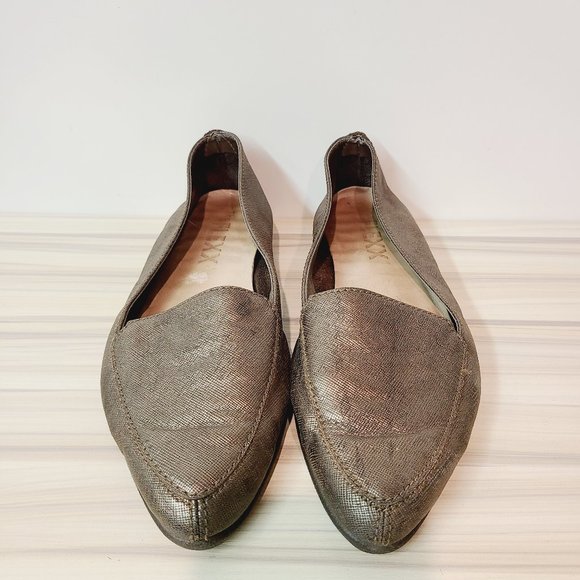 THE FLEXX | Shoes | The Flexx Bronze Metallic Slip On Flats Shoes ...